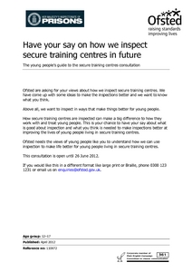 Inspection of secure training centres - Digital Education Resource ...